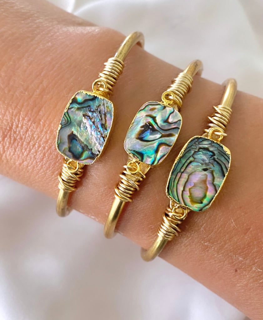 Genuine Abalone Shell Bracelet Cuff – The Cord Gallery