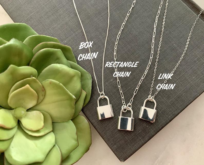 Sterling Silver Mini Padlock Necklace – The Cord Gallery