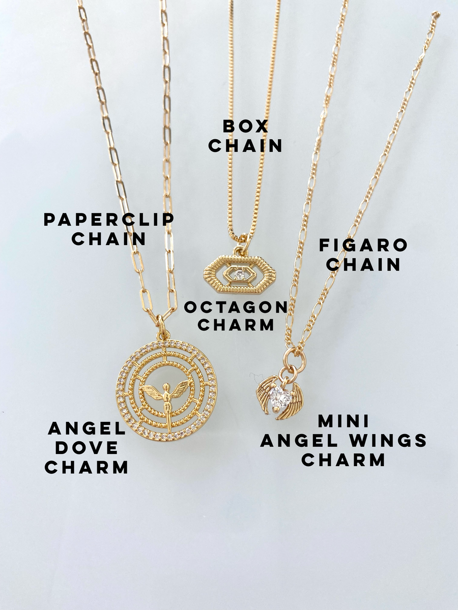 Gold Minimalist Pendant Necklaces - Mini Angels Wings - Angel Spirit D ...